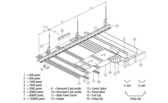 Gallery of Metal Ceilings - Linear - 80BXD / 130 BXD - 10