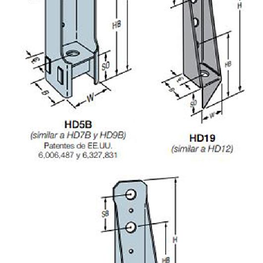 Amarres y uniones de tensión Holdowns de Simpson Strong Tie