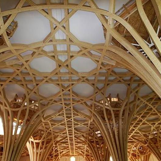 Timber Construction in Cambridge Mosque from Blumer Lehmann