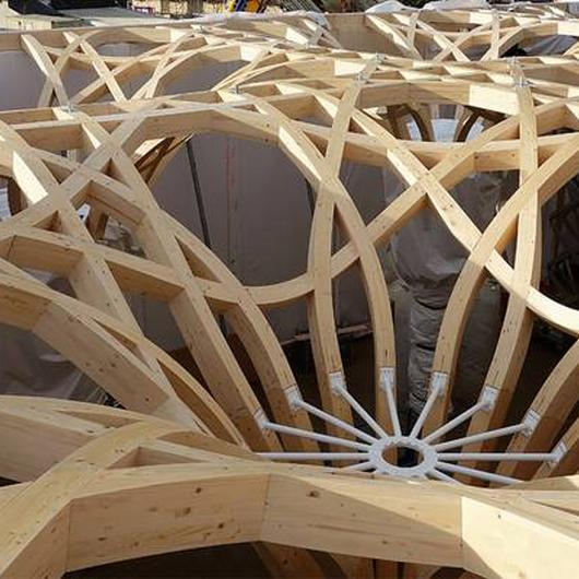 Timber Construction in Cambridge Mosque from Blumer Lehmann