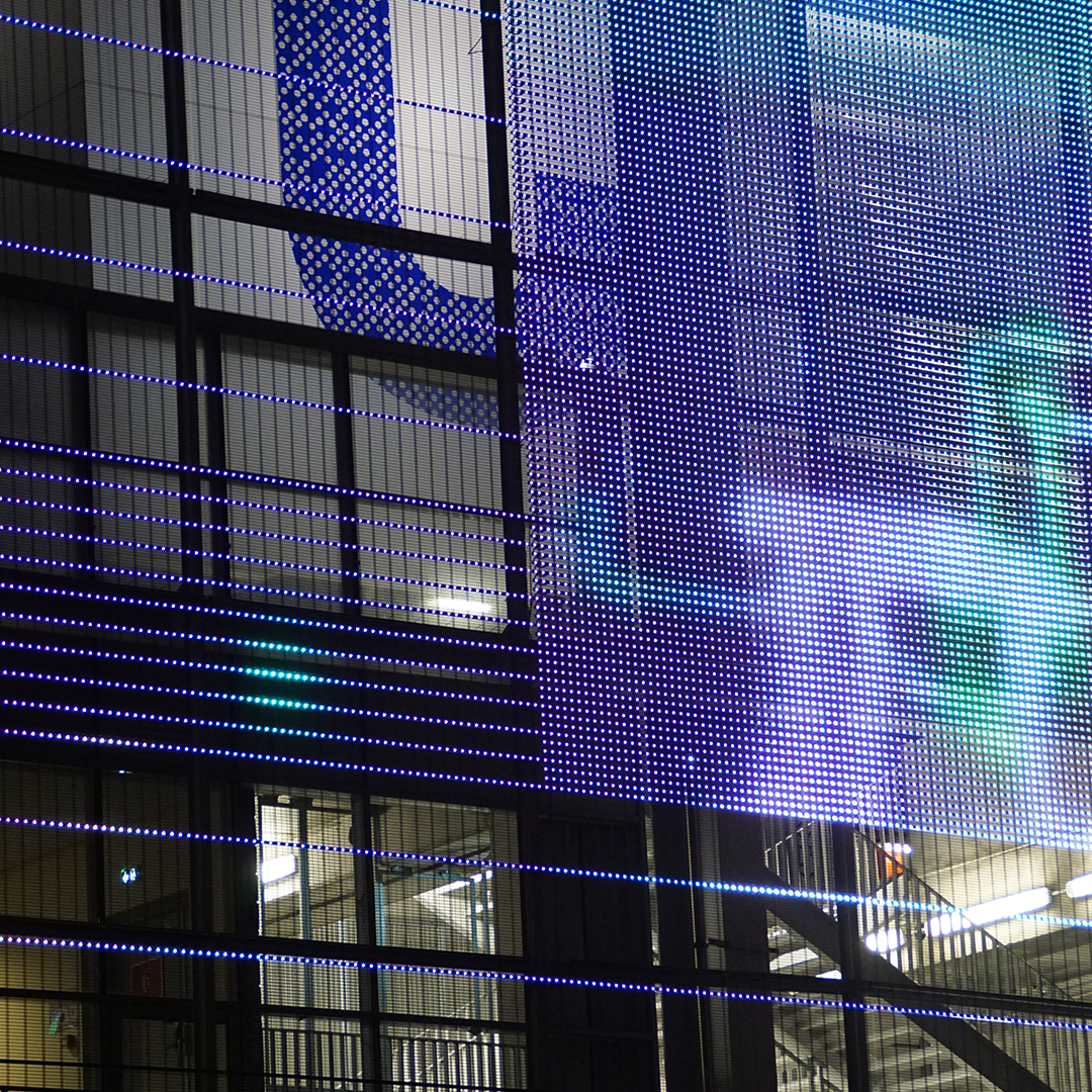 Transparent Media Façade IMAGIC WEAVE® ID from HAVER & BOECKER