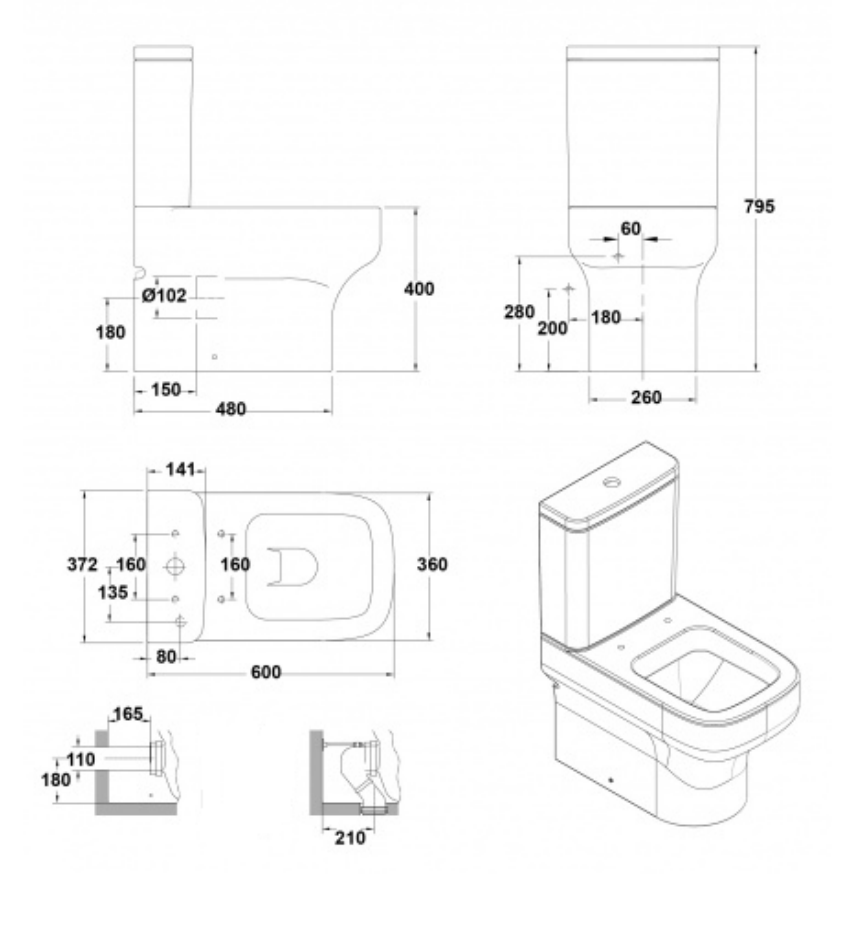 Galeria de WC MID descarga dual rimless - GALA - 4