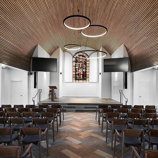 Timber Batten Ceiling in All Souls Chapel from Sculptform