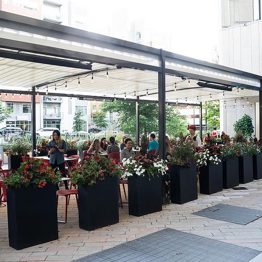 Retractable Canopies, Custom Structure - RED Madison from ShadeFX