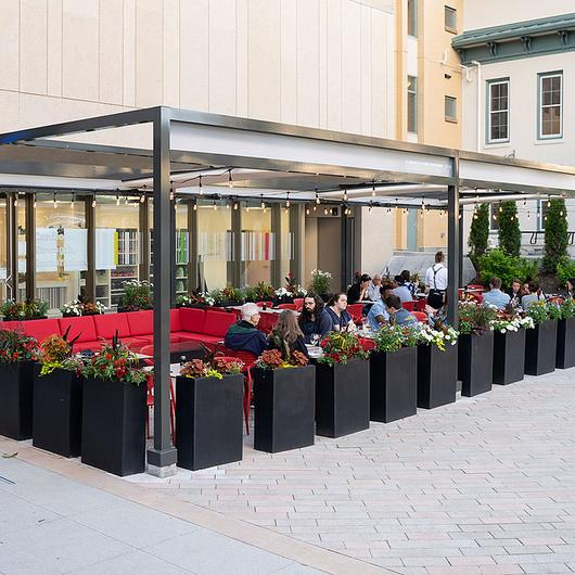 Retractable Canopies, Custom Structure - RED Madison from ShadeFX
