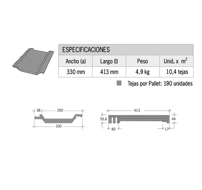 Galeria de Tejas de hormigón Europa - Pizarreño - 9