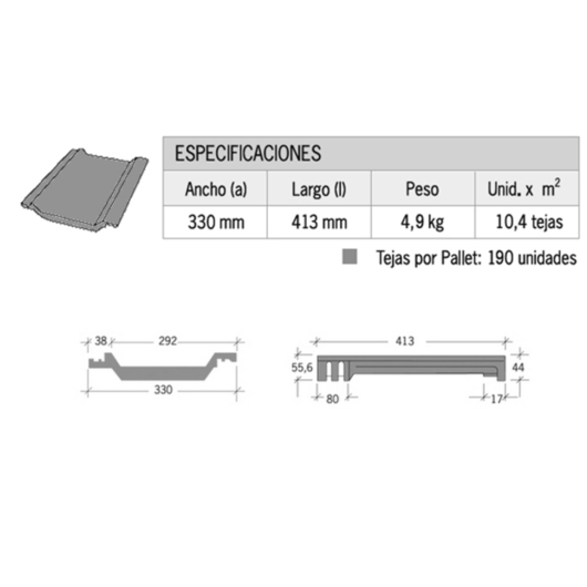 Galeria de Tejas de hormigón Europa - Pizarreño - 9