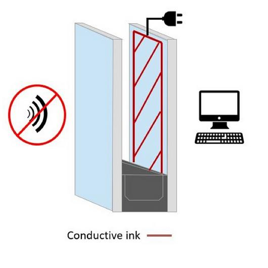 Digital Conductive Glass Printing from Dip-Tech
