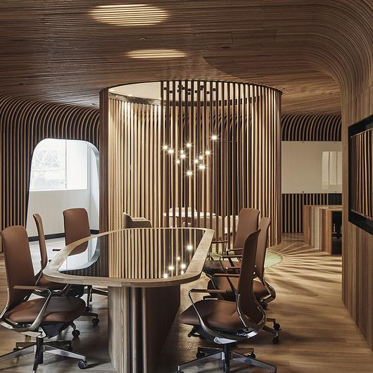 Curved Timber Battens from Sculptform