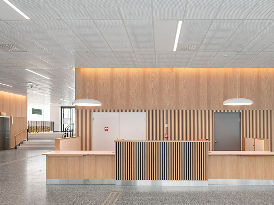 Wood Cladding in St. Erik Eye Hospital from Gustafs