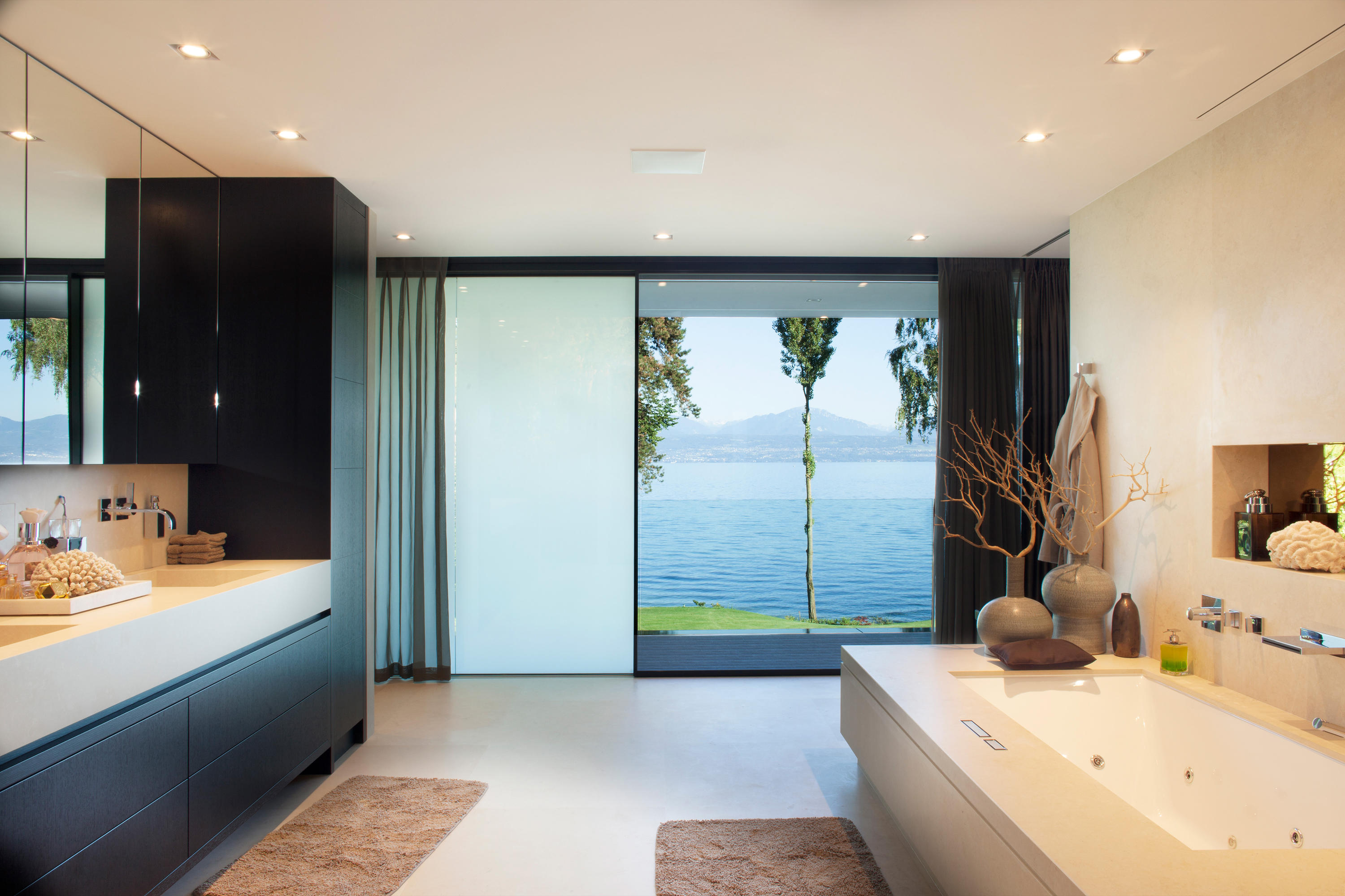 Frameless Sliding Windows - Privacy Screen from swissFineLine