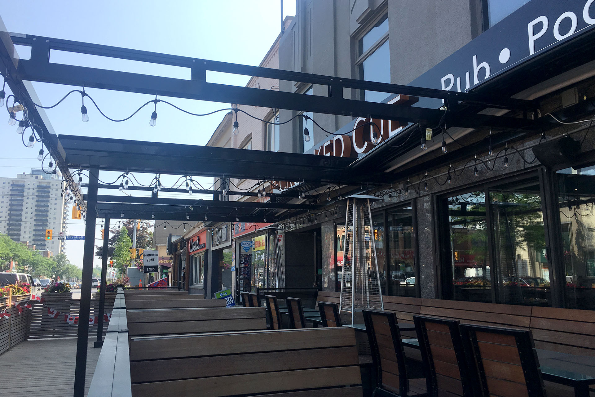Gallery of Outdoor Roofs, Custom Structures – Crooked Cue - 10