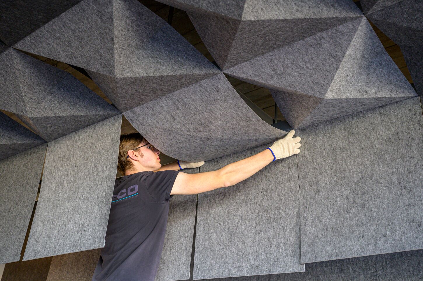 Gallery of Acoustic Ceilings - HeartFelt® Origami Ceiling System - 24