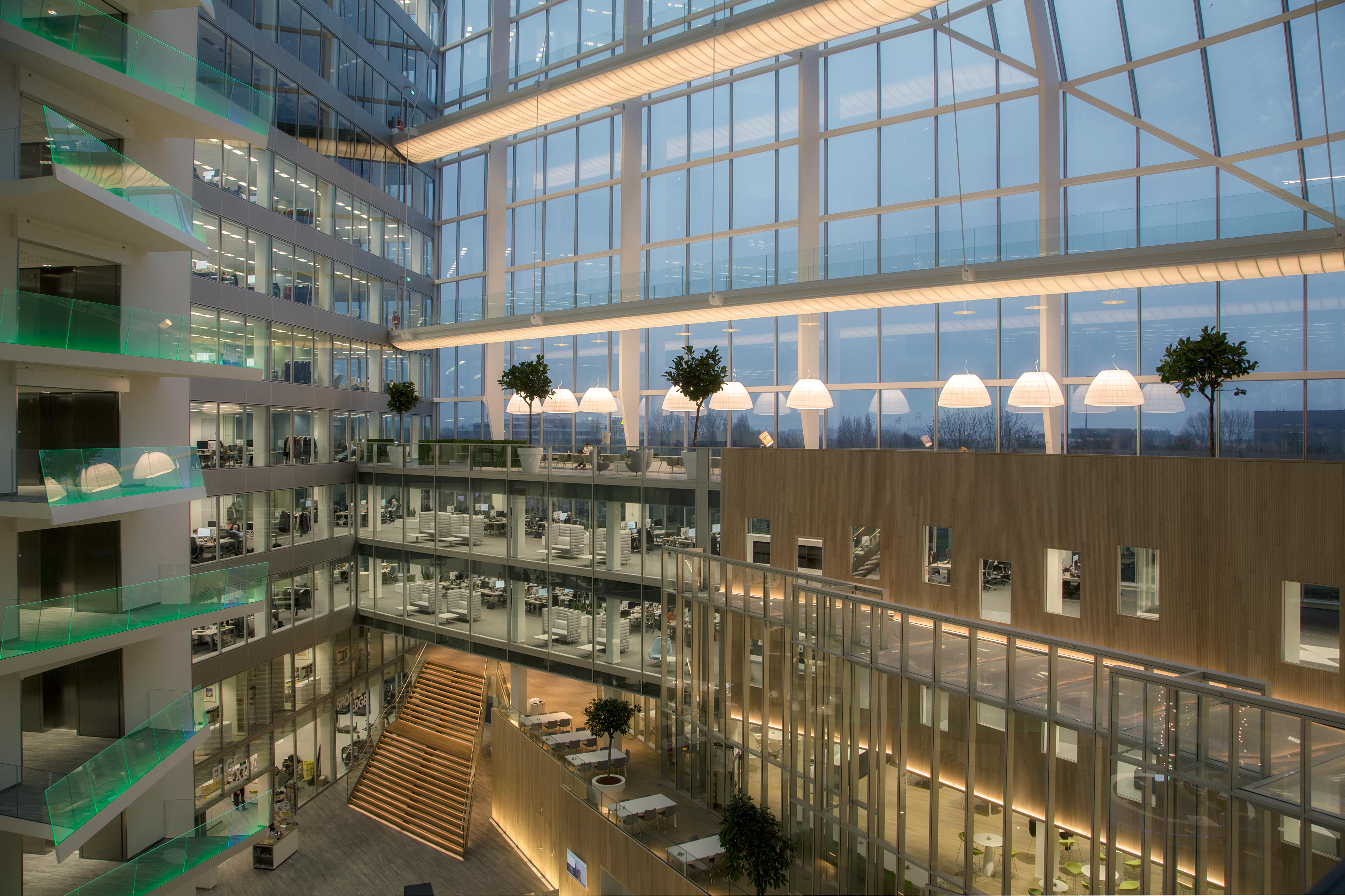 Gallery of Pendant Lamps in the Deloitte Headquarters at the Edge ...