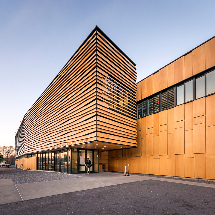 ProdEx Wood Cladding in Harry Parker Community Boathouse from Prodema