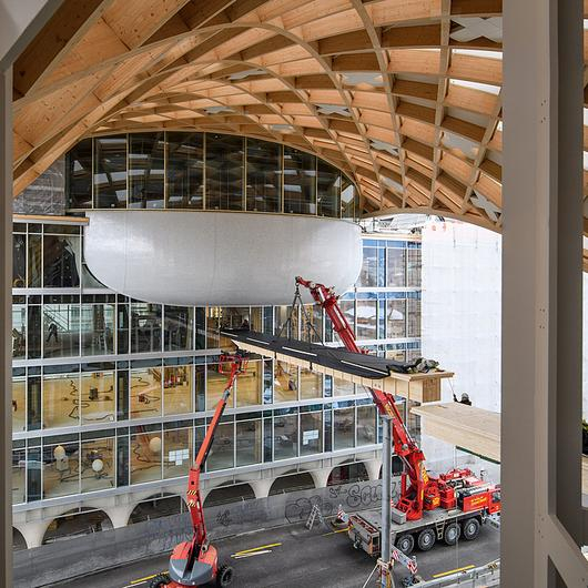 Timber Construction of Swatch Headquarters from Blumer Lehmann