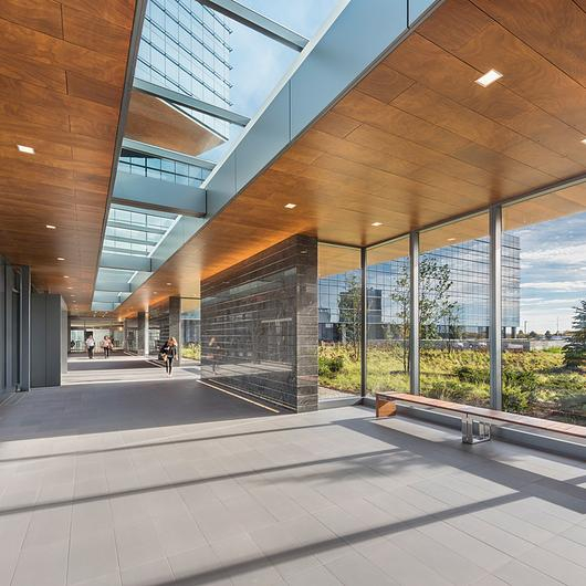 NATURCLAD - W Wood Soffit in Zurich Headquarters from PARKLEX PRODEMA