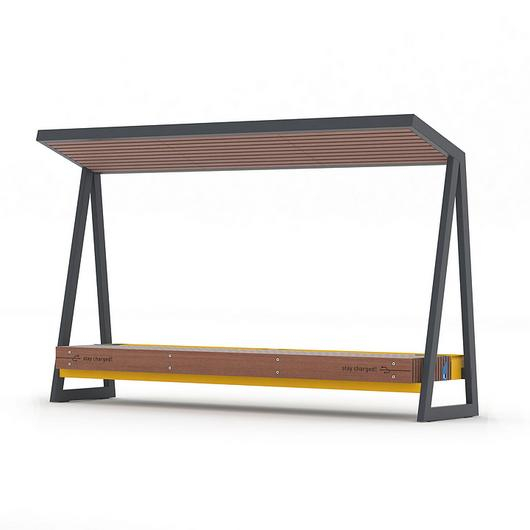 Solar Park Bench - Woody Solar from mmcité