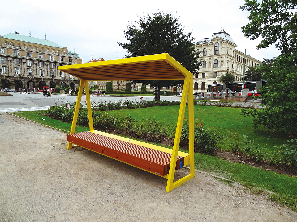 Solar Park Bench - Woody Solar from mmcité