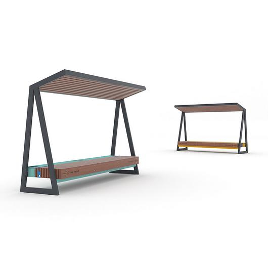 Solar Park Bench - Woody Solar from mmcité