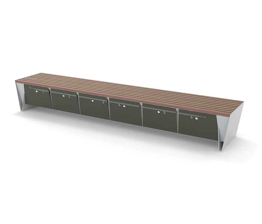 Park Bench with Storage - eBlocq from mmcité