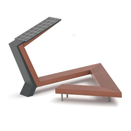 Solar Park Bench - Woody Scorpio from mmcité