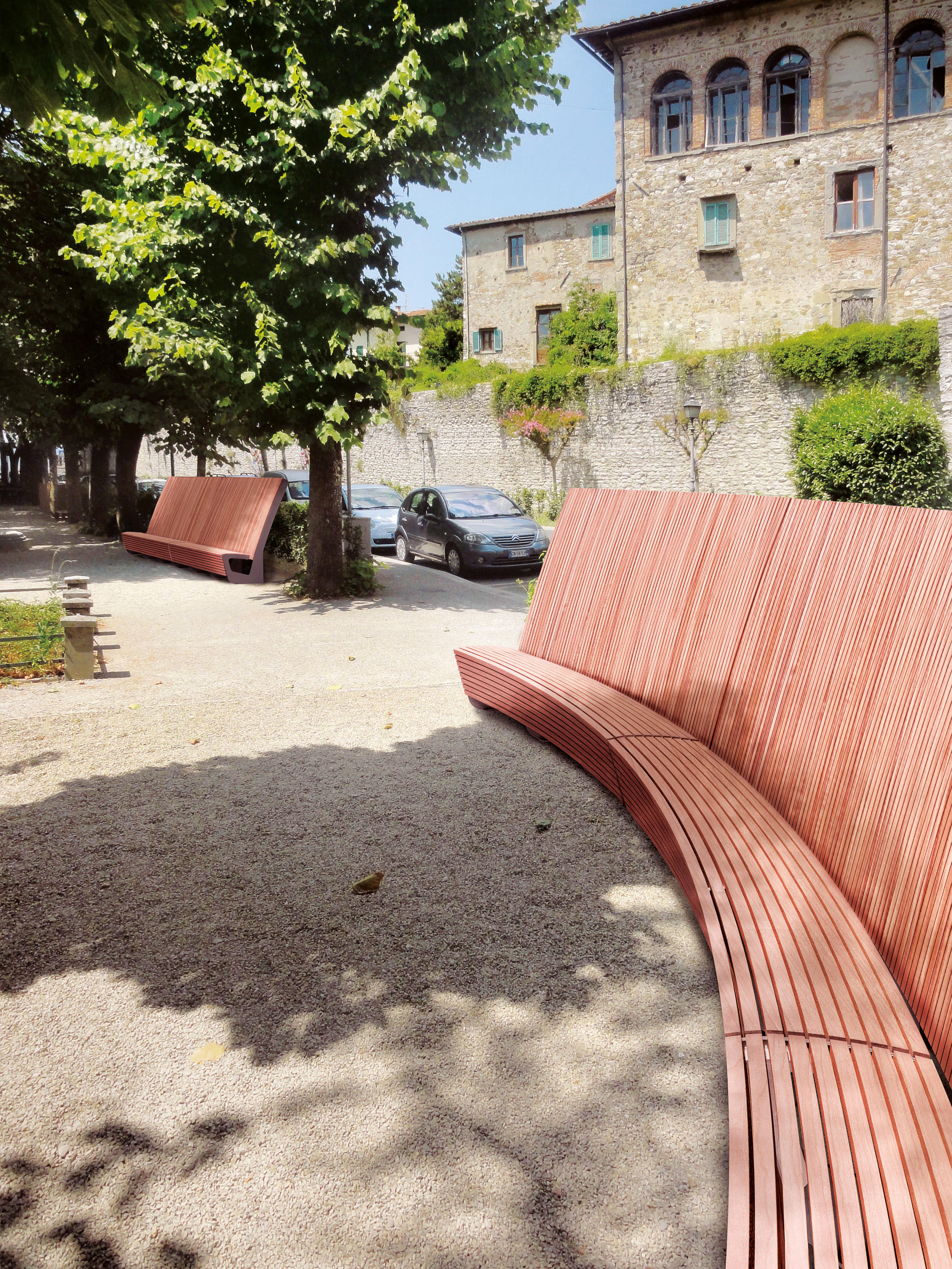 Gallery of Curved Park Bench - Landscape - 6