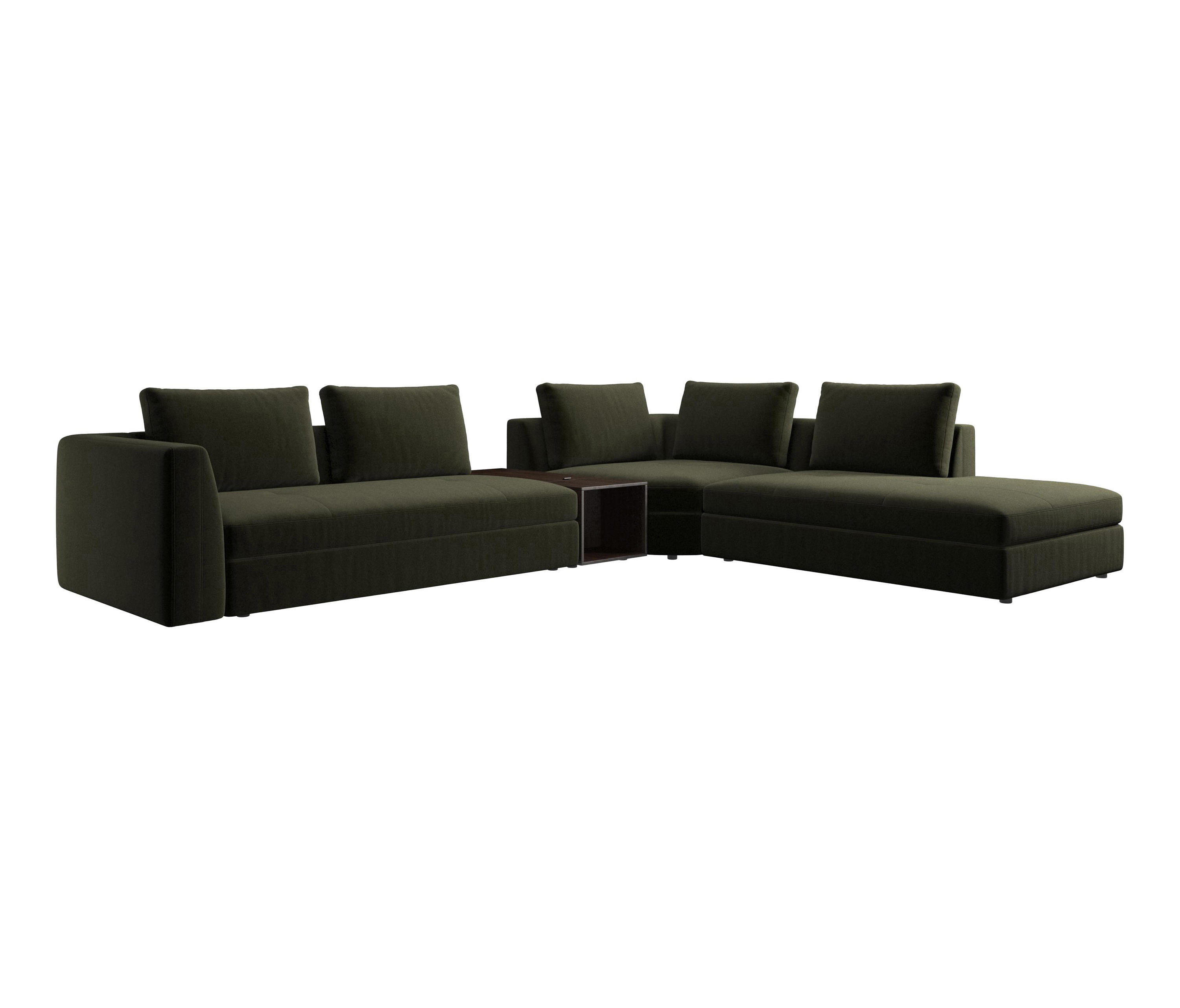 Gallery of Corner Sofa with Lounging Unit and Footstool - Bergamo - 9