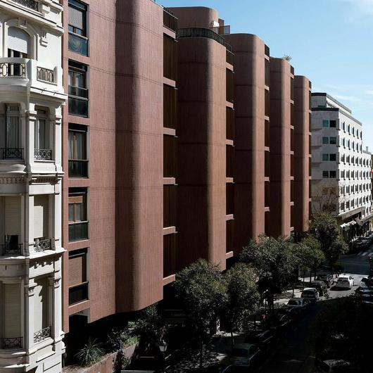 Ceramic Textile System - Girasol Building from Flexbrick