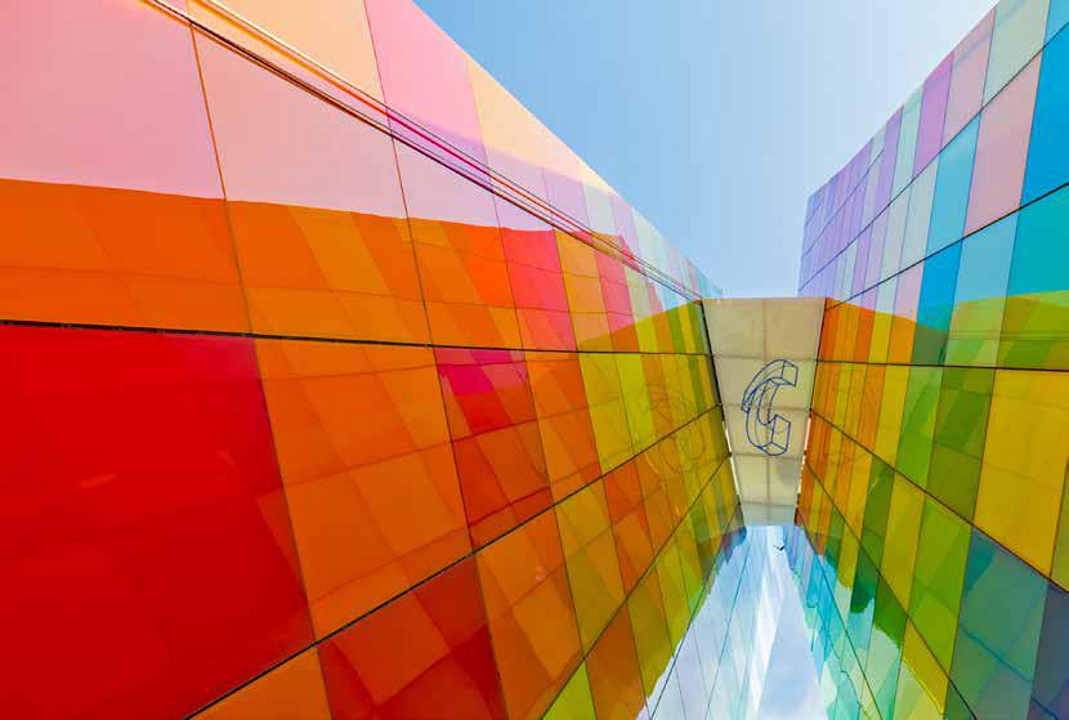 Trosifol® and SentryGlas® in Multi-colored Glass Monument from Kuraray