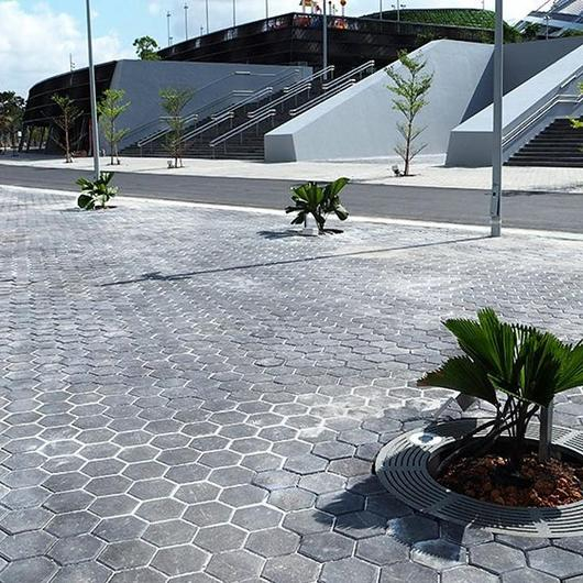 Stone Grates in Sports Hub, Singapore from Jonite