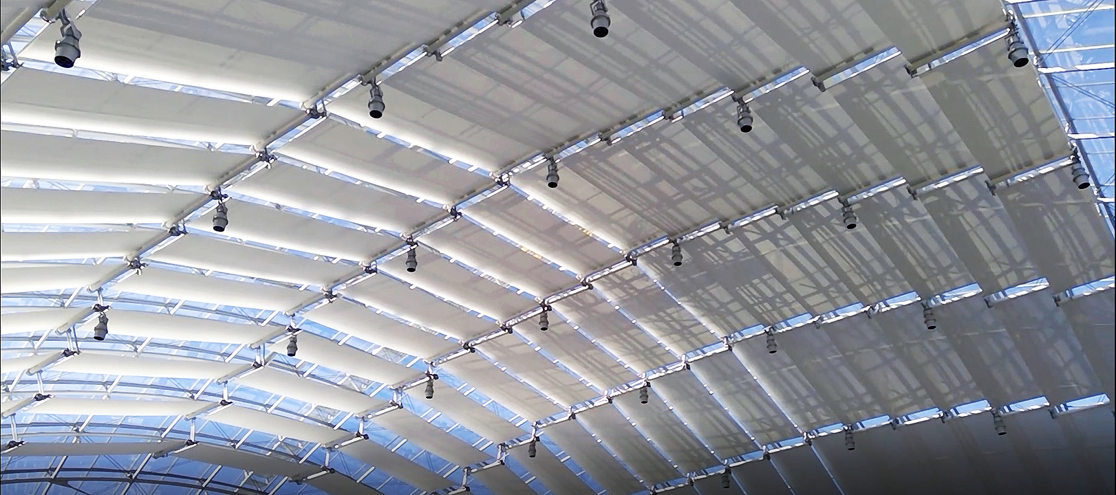 Curved Shading System in Museum of Motion Pictures from Draper