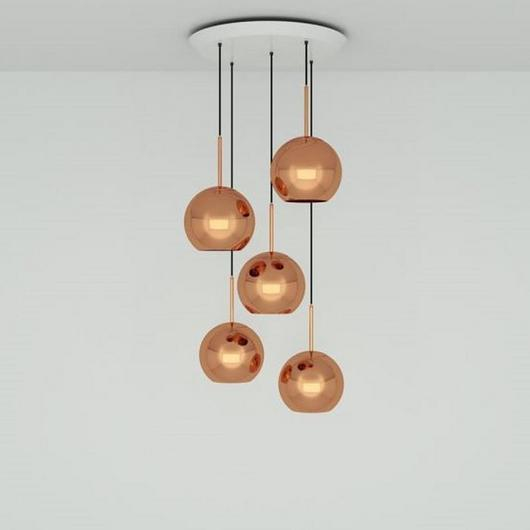 Gallery of Pendant Systems and Chandeliers - Copper - 3