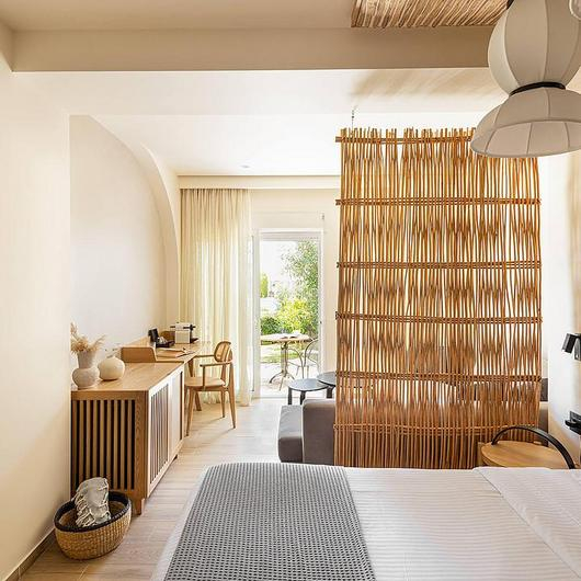 Natural Materials in Antigoni Beach Resort from Caneplex Design