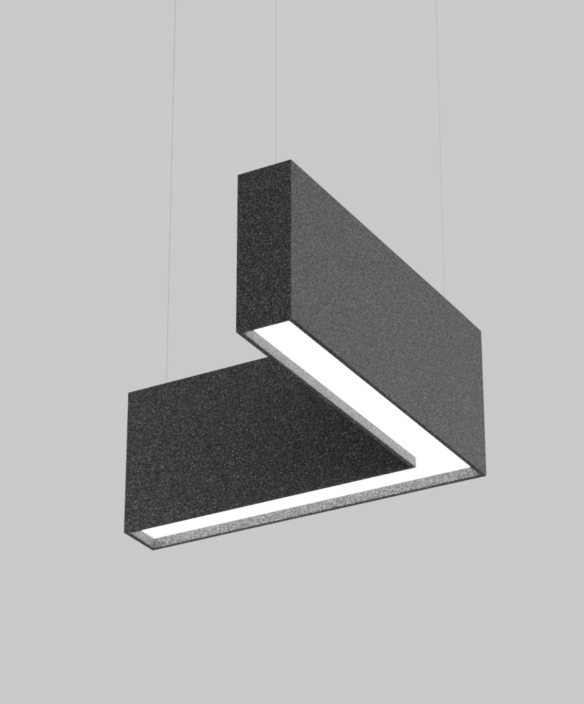 Gallery of LED Pendant Light - Acoustic L-Shaped - 1