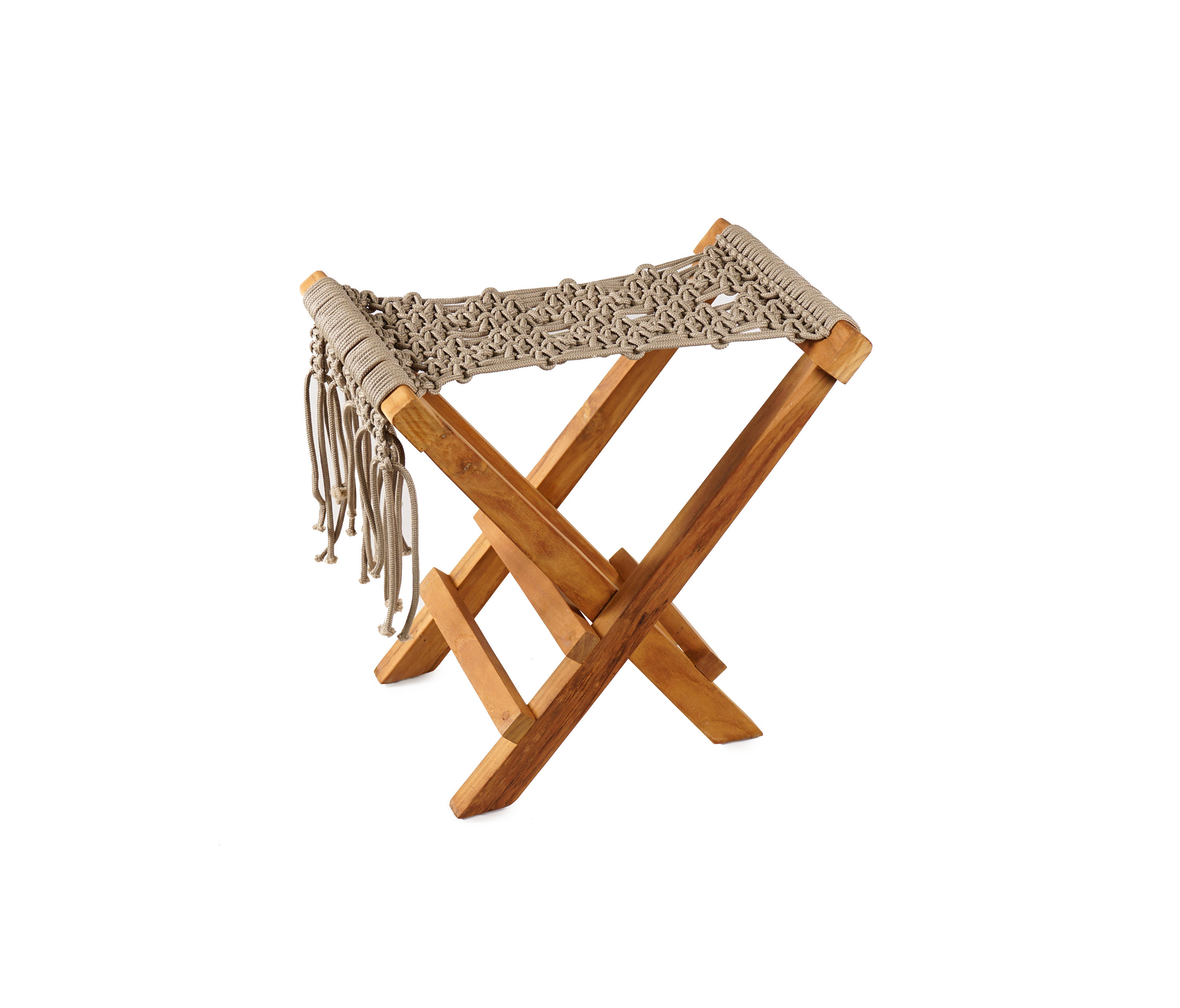 Gallery of Sun Loungers and Stools with Macrame Weaving - Fes - 9