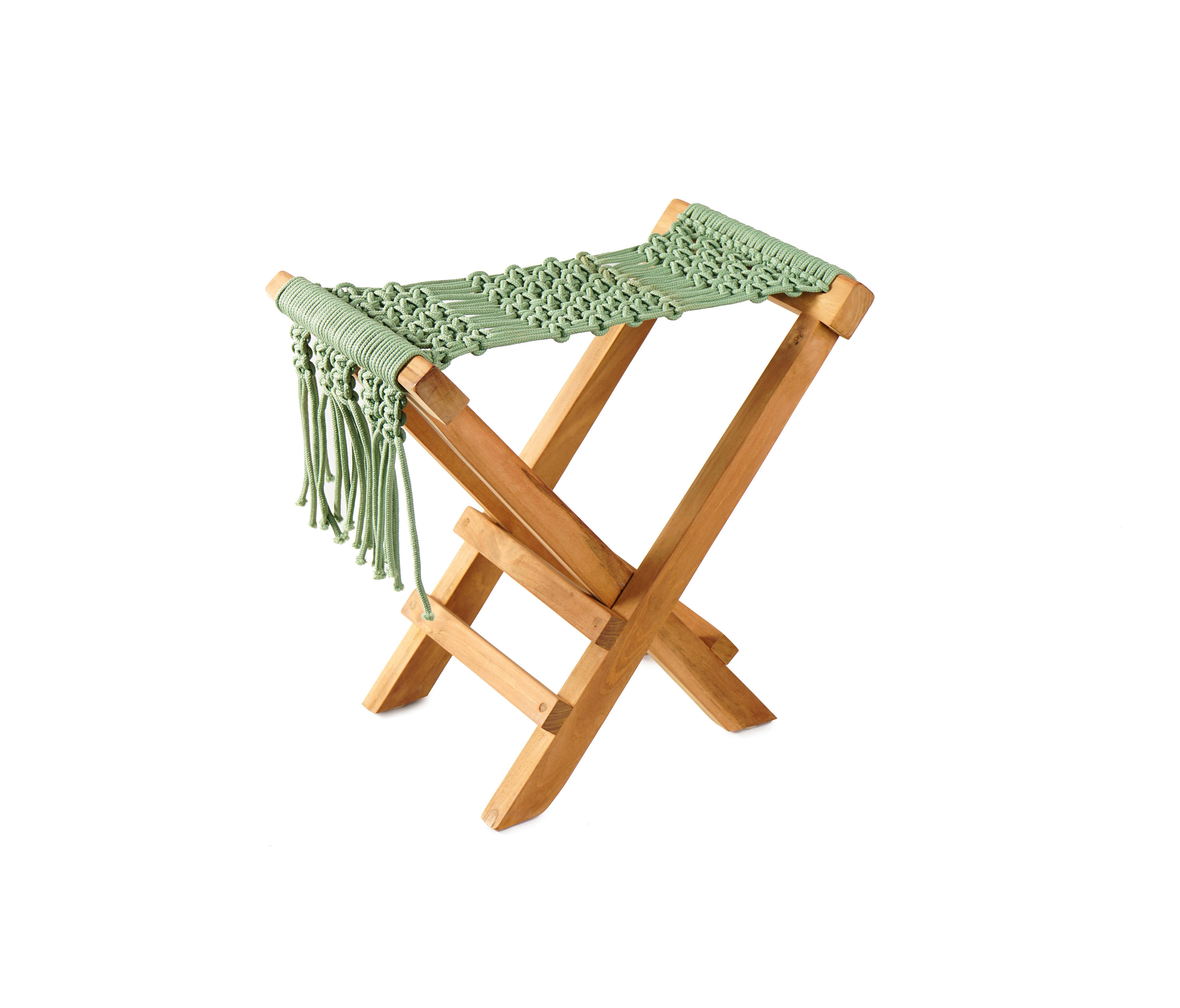Gallery of Sun Loungers and Stools with Macrame Weaving - Fes - 8