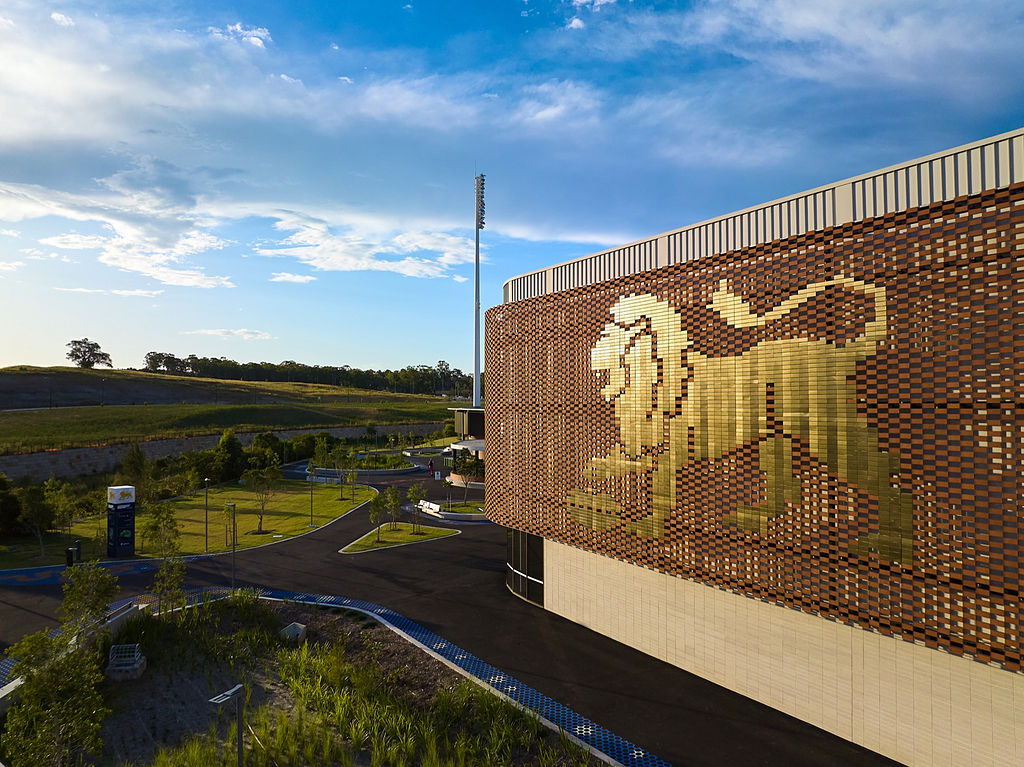 Ceramic Curtain Facade in Brighton Homes Arena from Flexbrick