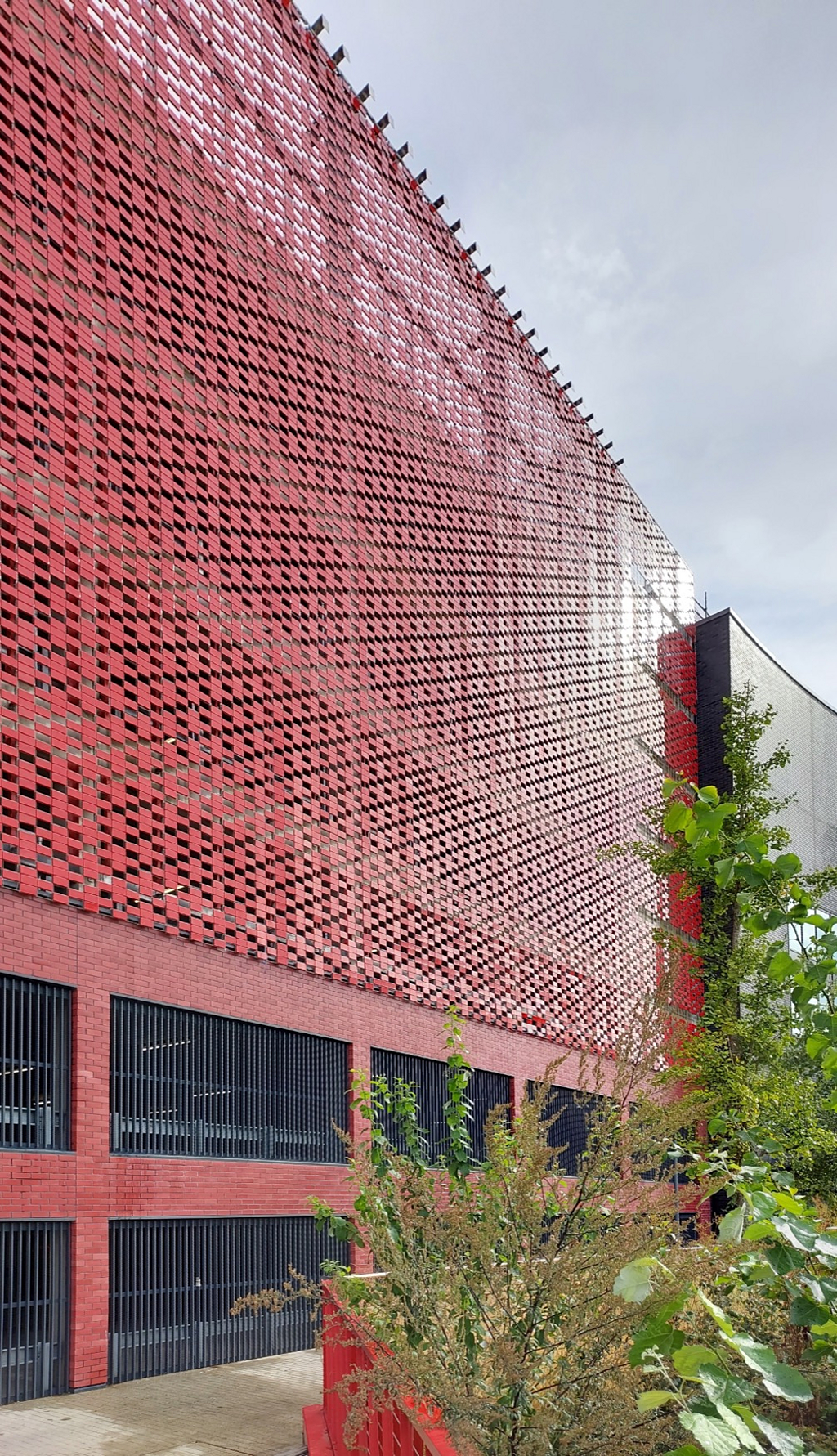 Ceramic Curtain System in London Island Carpark from Flexbrick