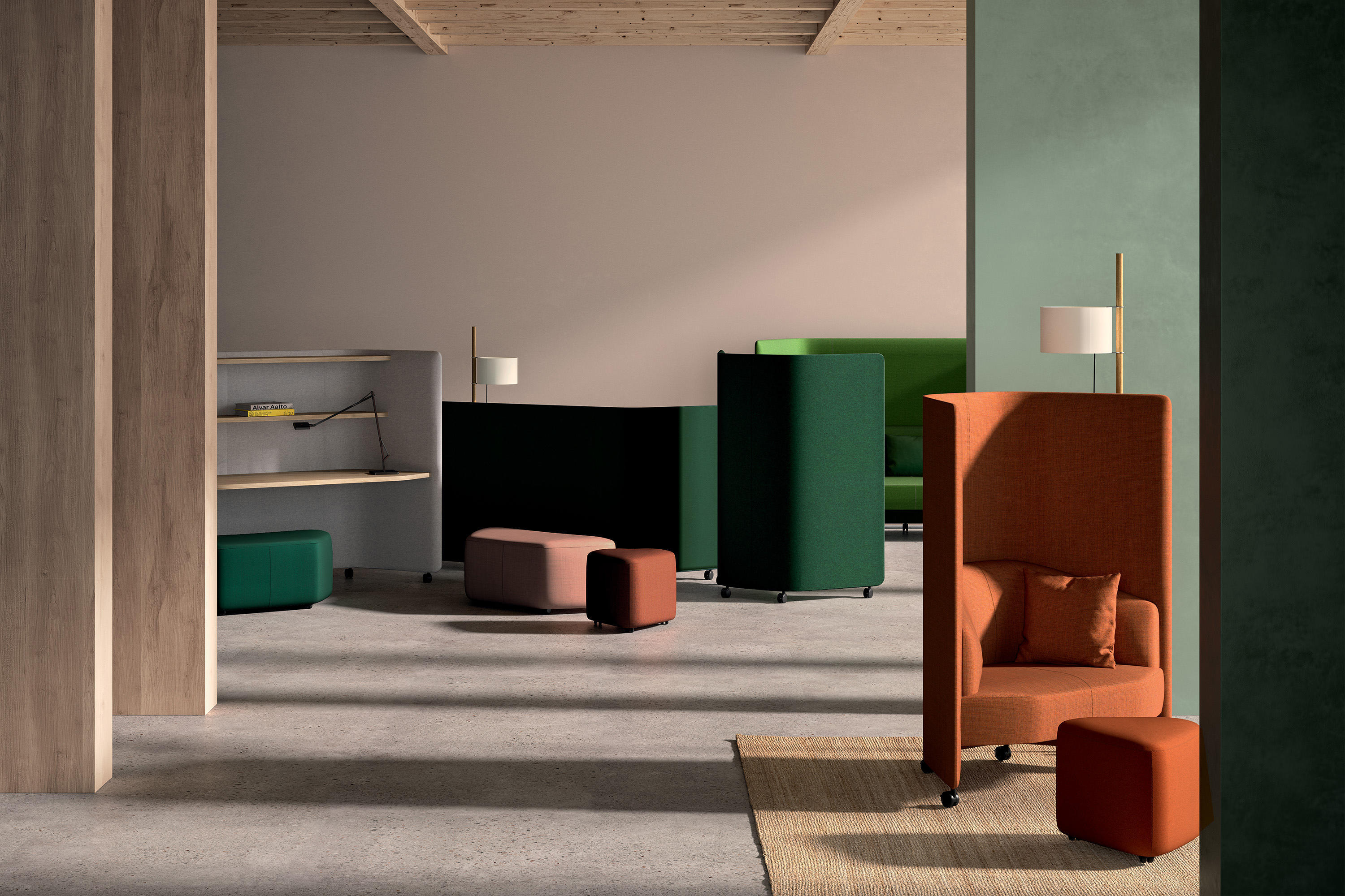 Gallery of Tables with Upholstered Panels - In Out Office - 2