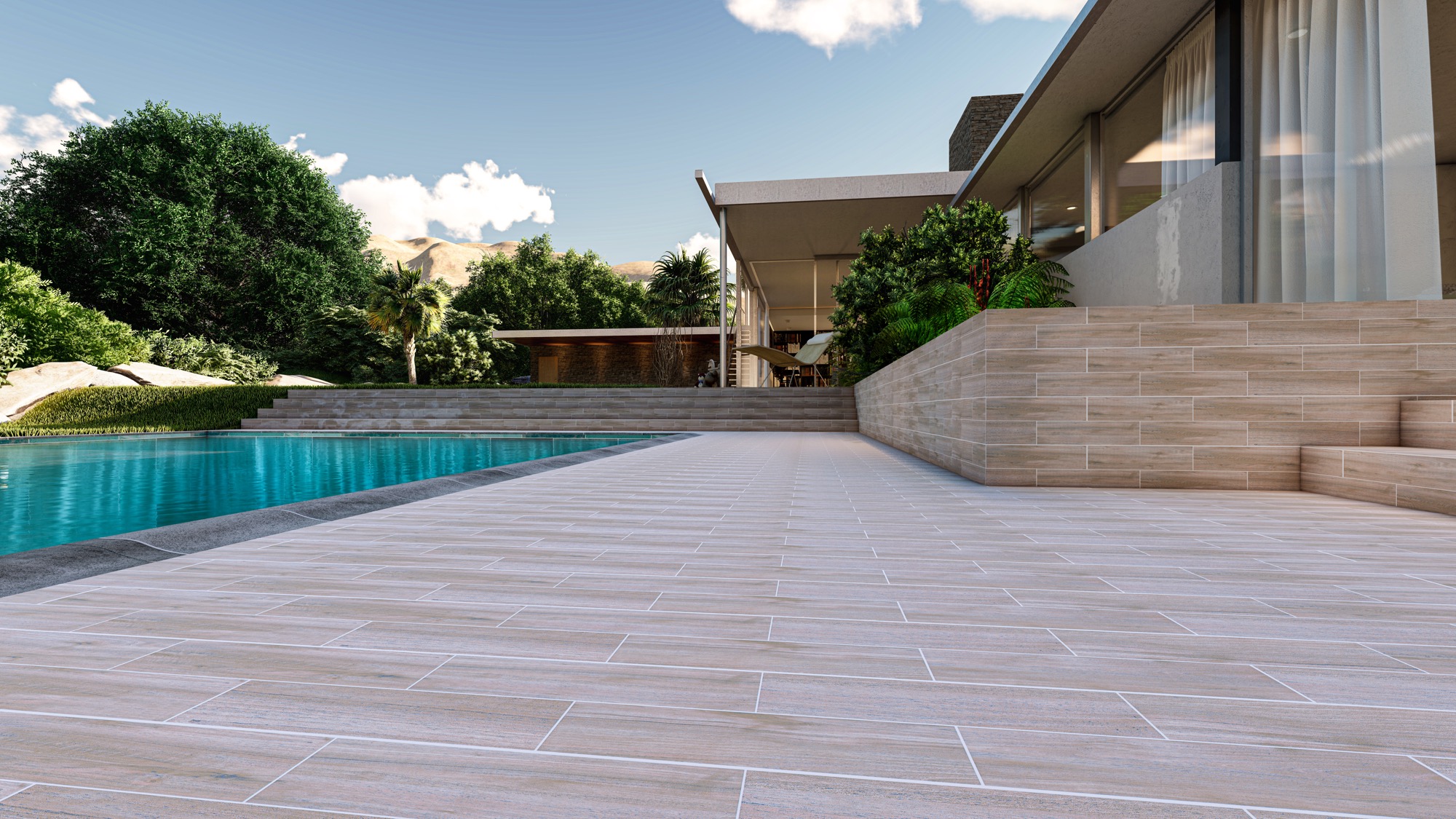 Gallery of Porcelain Swimming Pool Copings - Terrace Non-Slip - 3