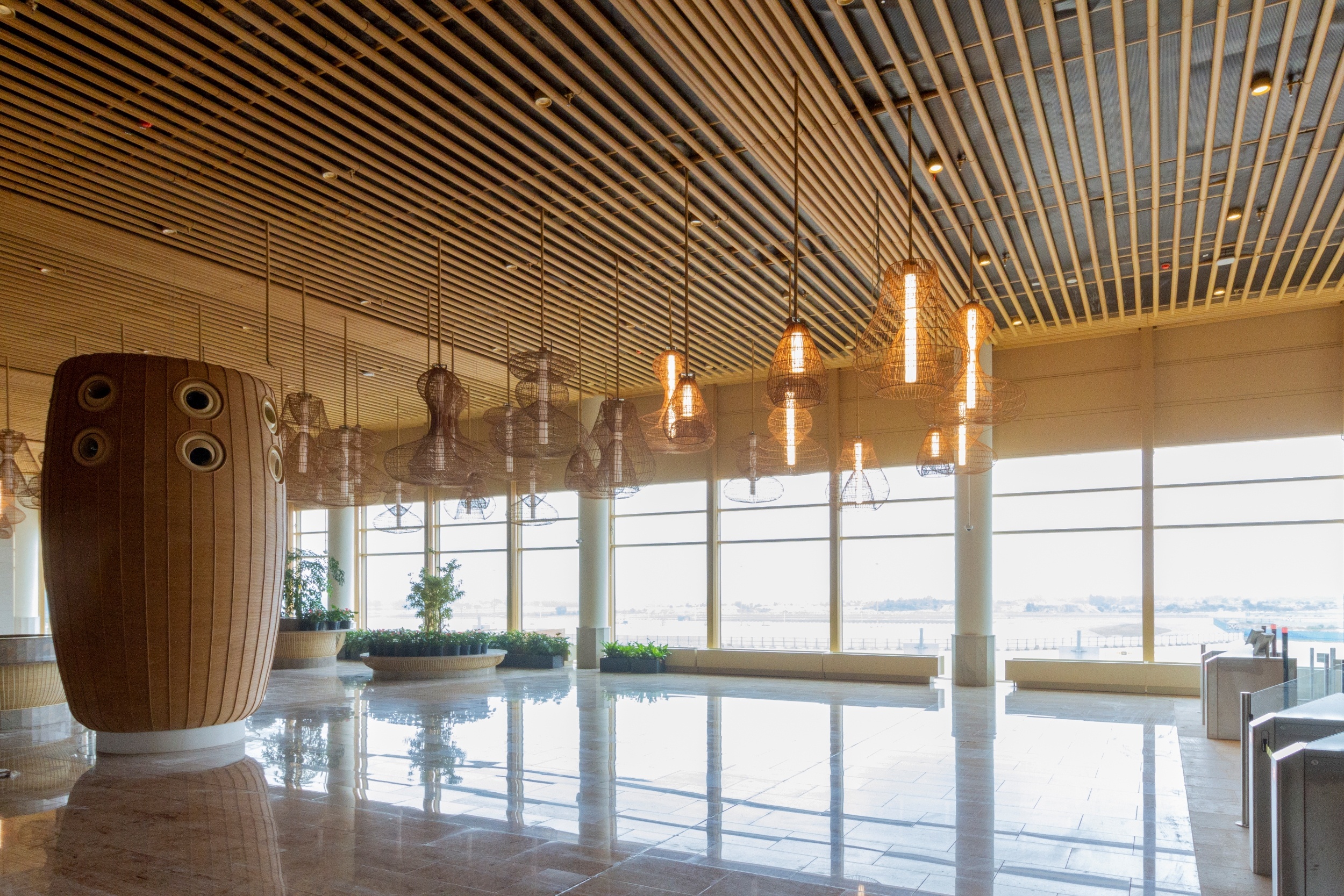 Gallery of Indoor Bamboo Solutions in Kempegowda Airport - 9
