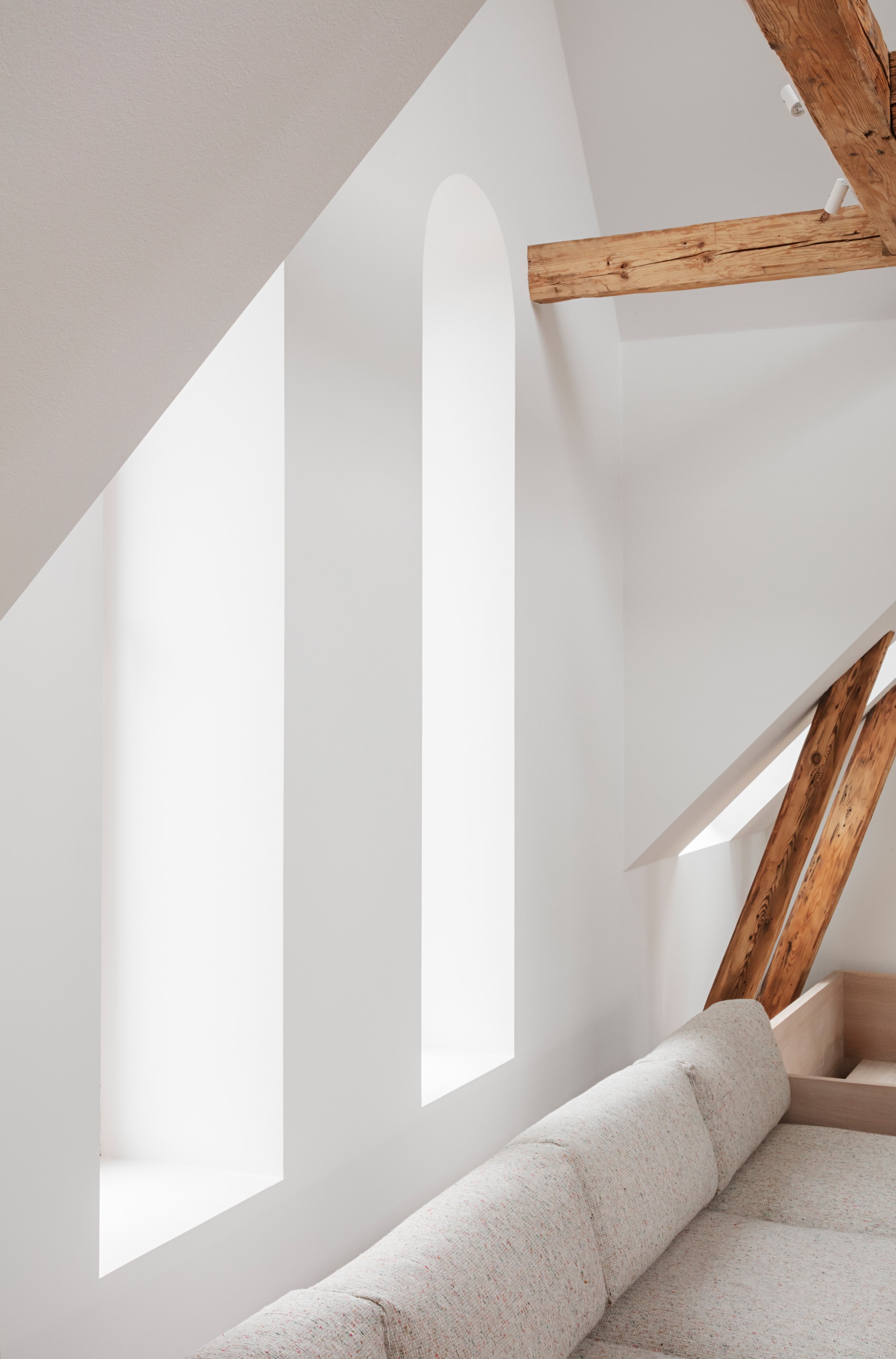 Gallery of Solid Heart Oak Wood Floor in Attic Apartment - 13