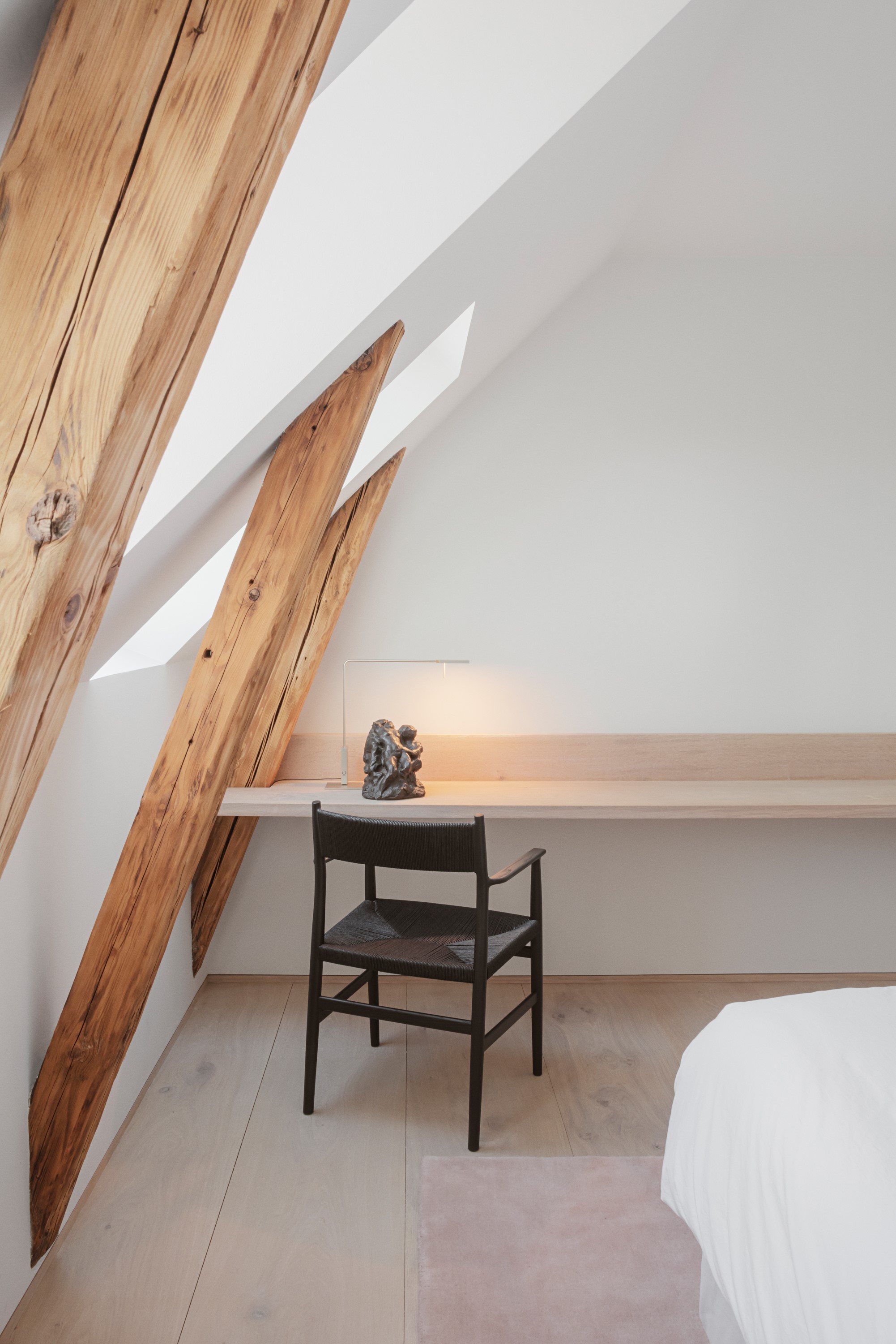 Gallery of Solid Heart Oak Wood Floor in Attic Apartment - 10