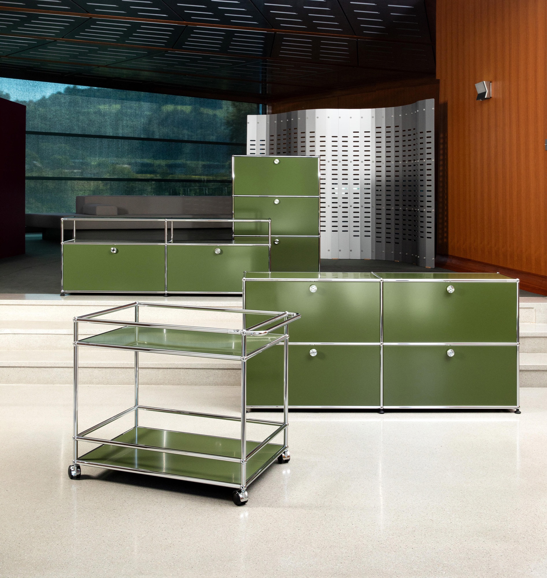 Modular Furniture - Olive Green Special Edition from USM