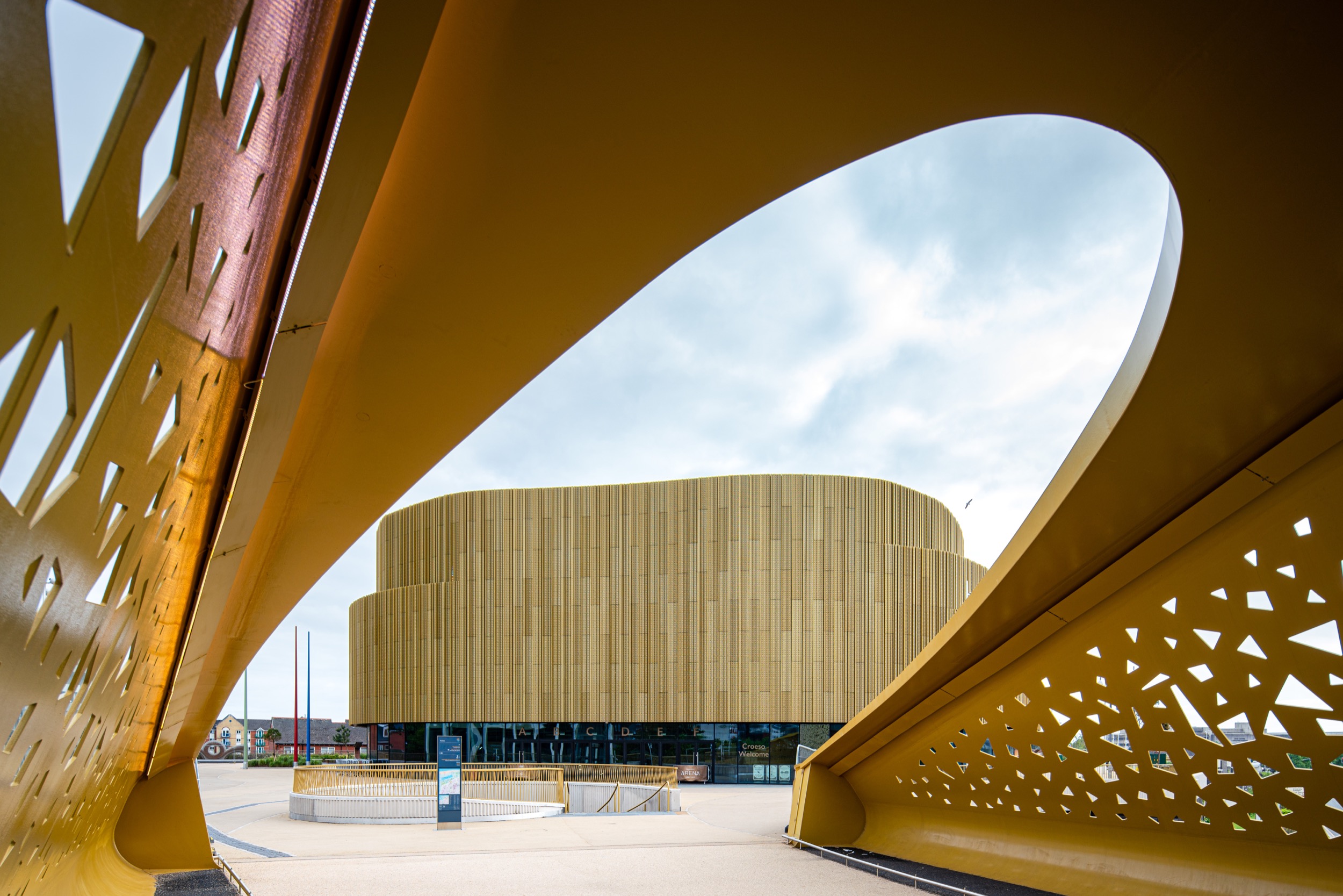 Gallery of Metal Fabric Ceiling in Swansea Arena - 7