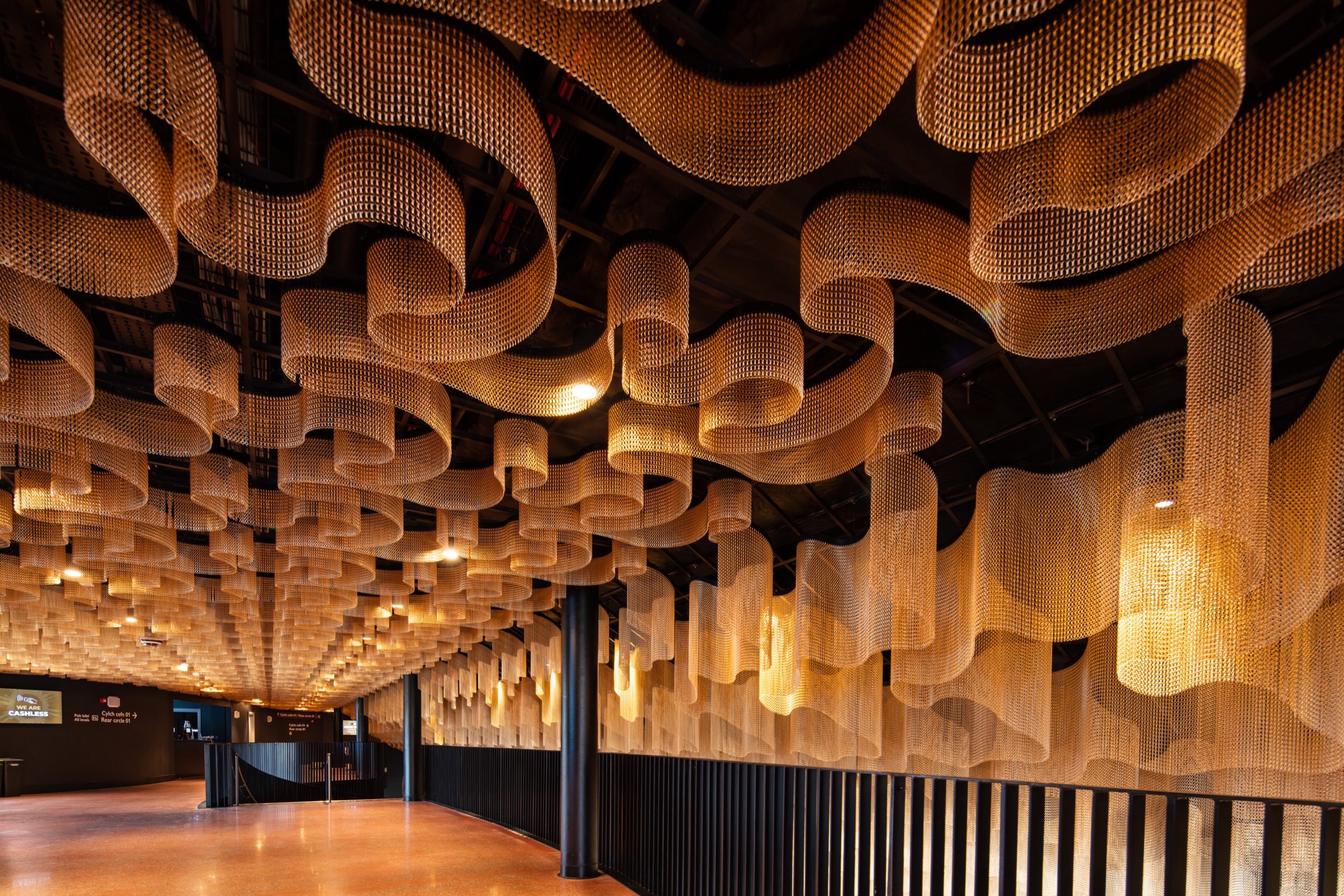 Gallery of Metal Fabric Ceiling in Swansea Arena - 2