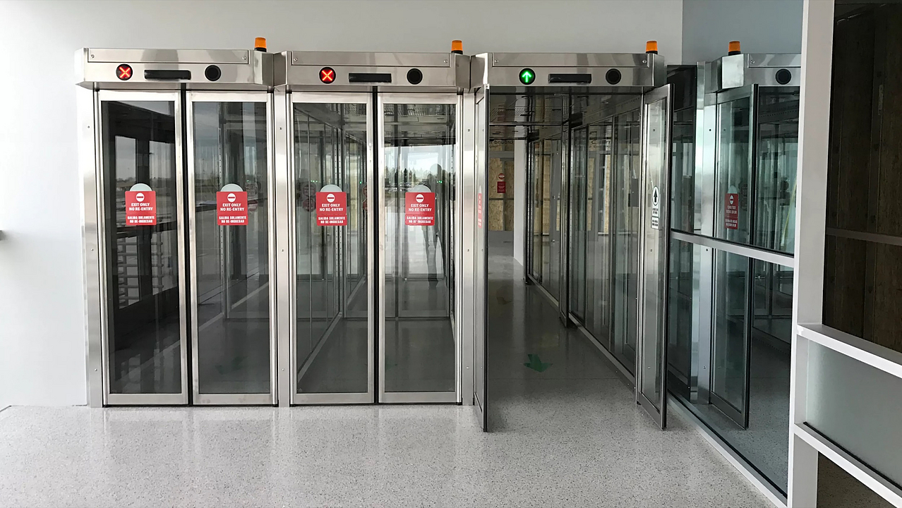 Security Entrance Control - Exit Lane Triple from ASSA ABLOY