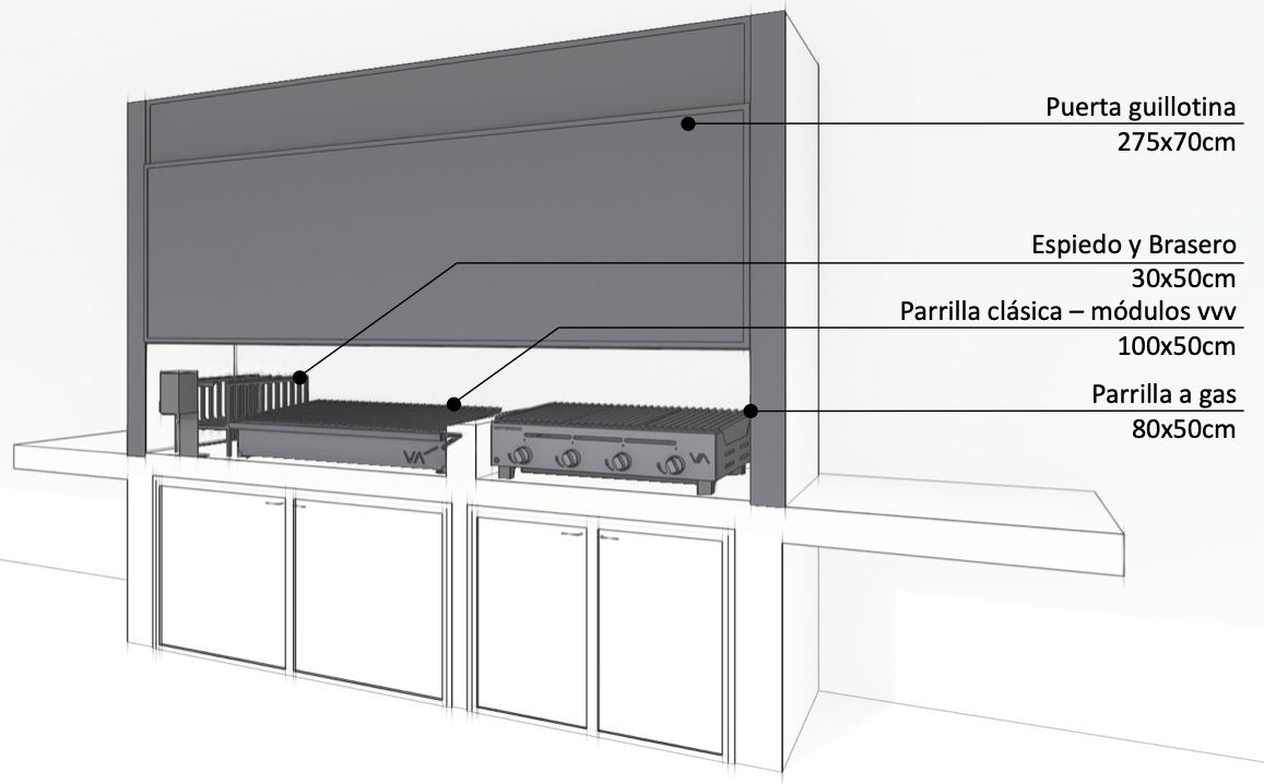 Galeria de Equipamiento para quincho - Kit 4 - 4