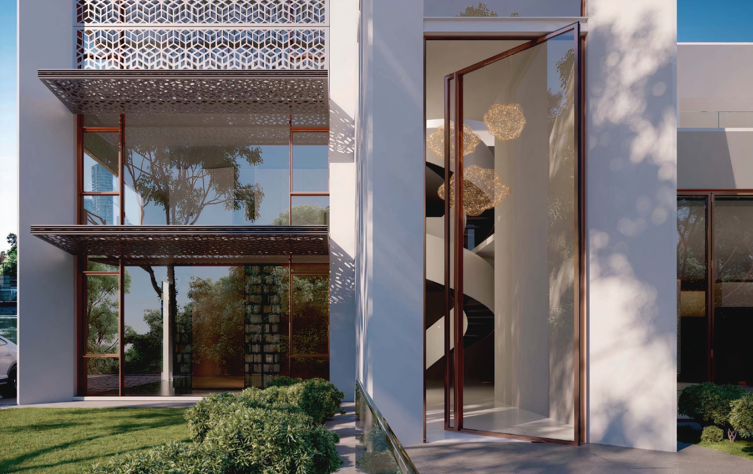 Minimal Super Slim Pivot Door System – Motion 11000 from Motion Facades